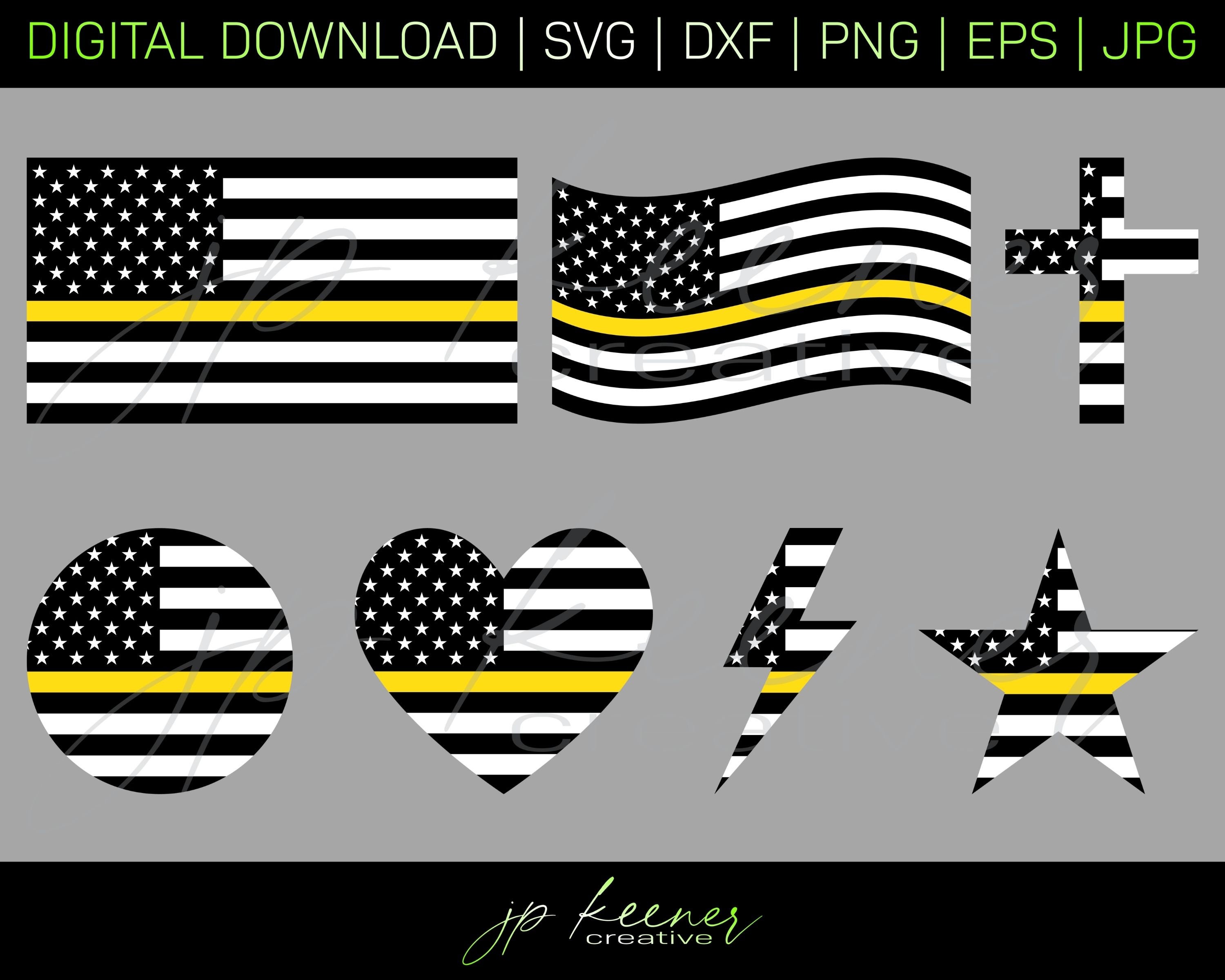 US Flag Dispatcher SVG Bundle American Flag Cut Files | Etsy