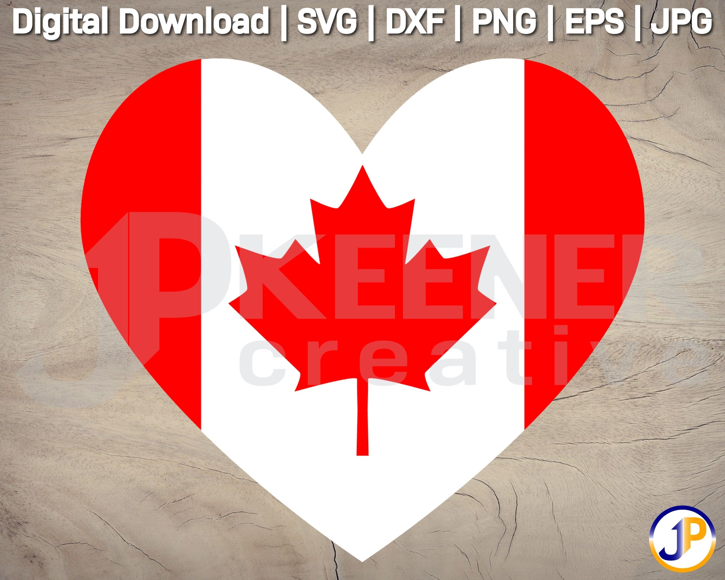 Canada Flag Heart SVG / Canada Flag Heart Cut File / Cricut | Etsy