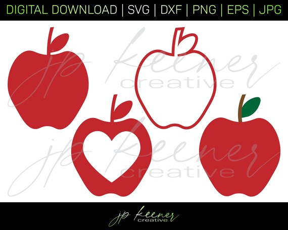 Apple SVG Bundle Apple Cut Files Apple DXF Bundle | Etsy