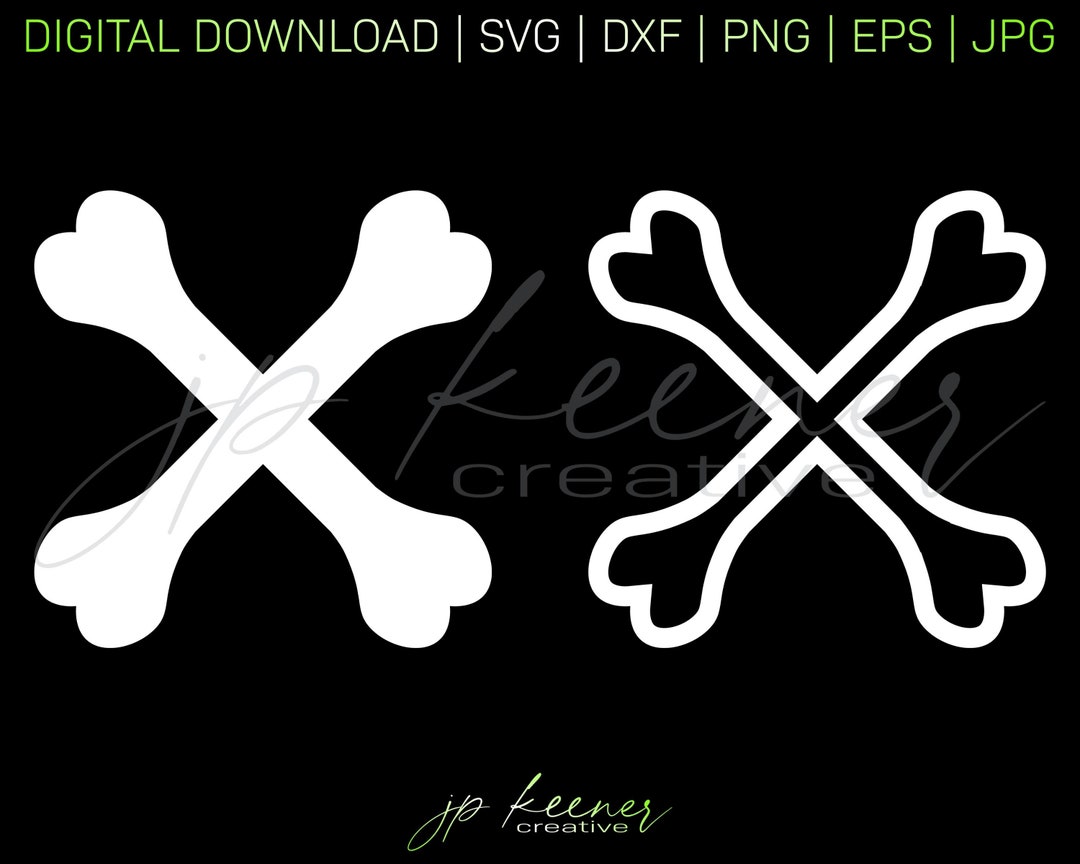 Crossbones SVG Set Crossbones Cut Files Crossbones DXF - Etsy