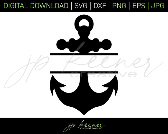 Split Anchor SVG Anchor Cut Files Anchor DXF Anchor PNG - Etsy