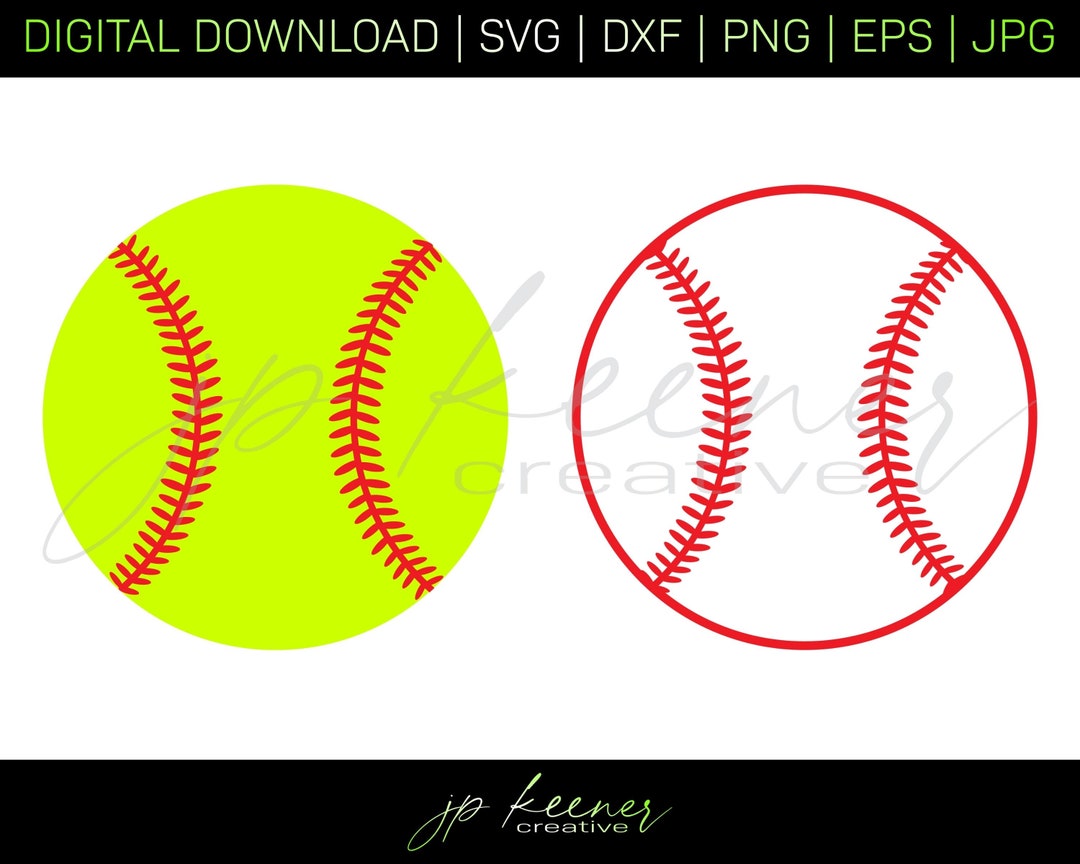 Softball SVG Set Softball Cut Files Softball DXF Set Softball PNG Set ...