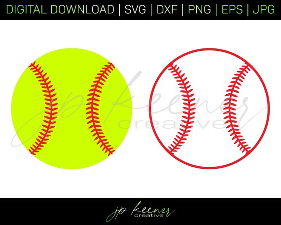 Softball SVG Set Softball Cut Files Softball DXF Set | Etsy