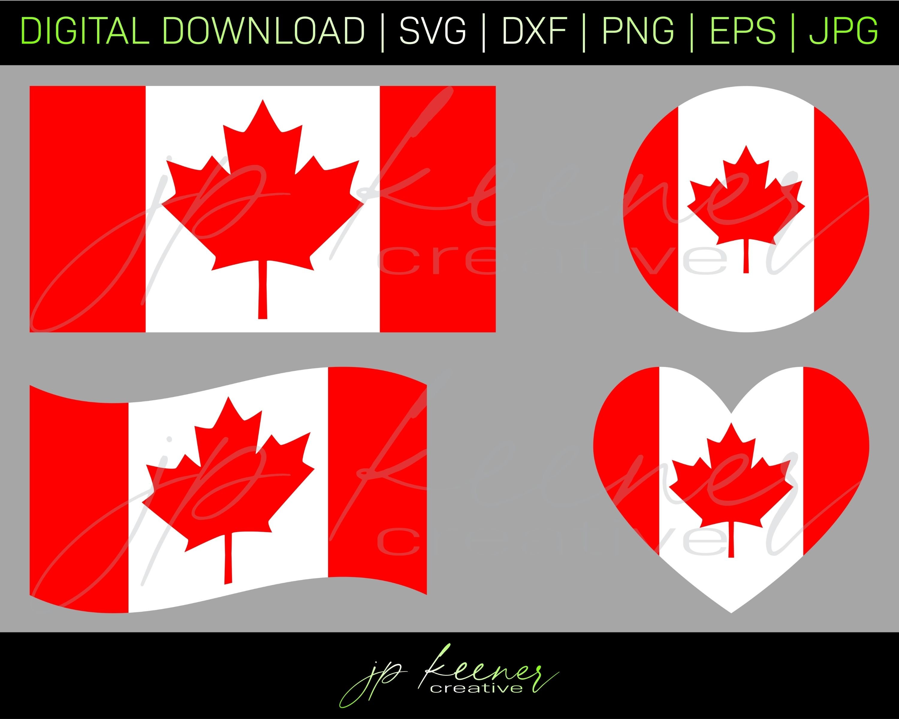 Canada Flag SVG Bundle Canada Flag Cut File Bundle Canada | Etsy