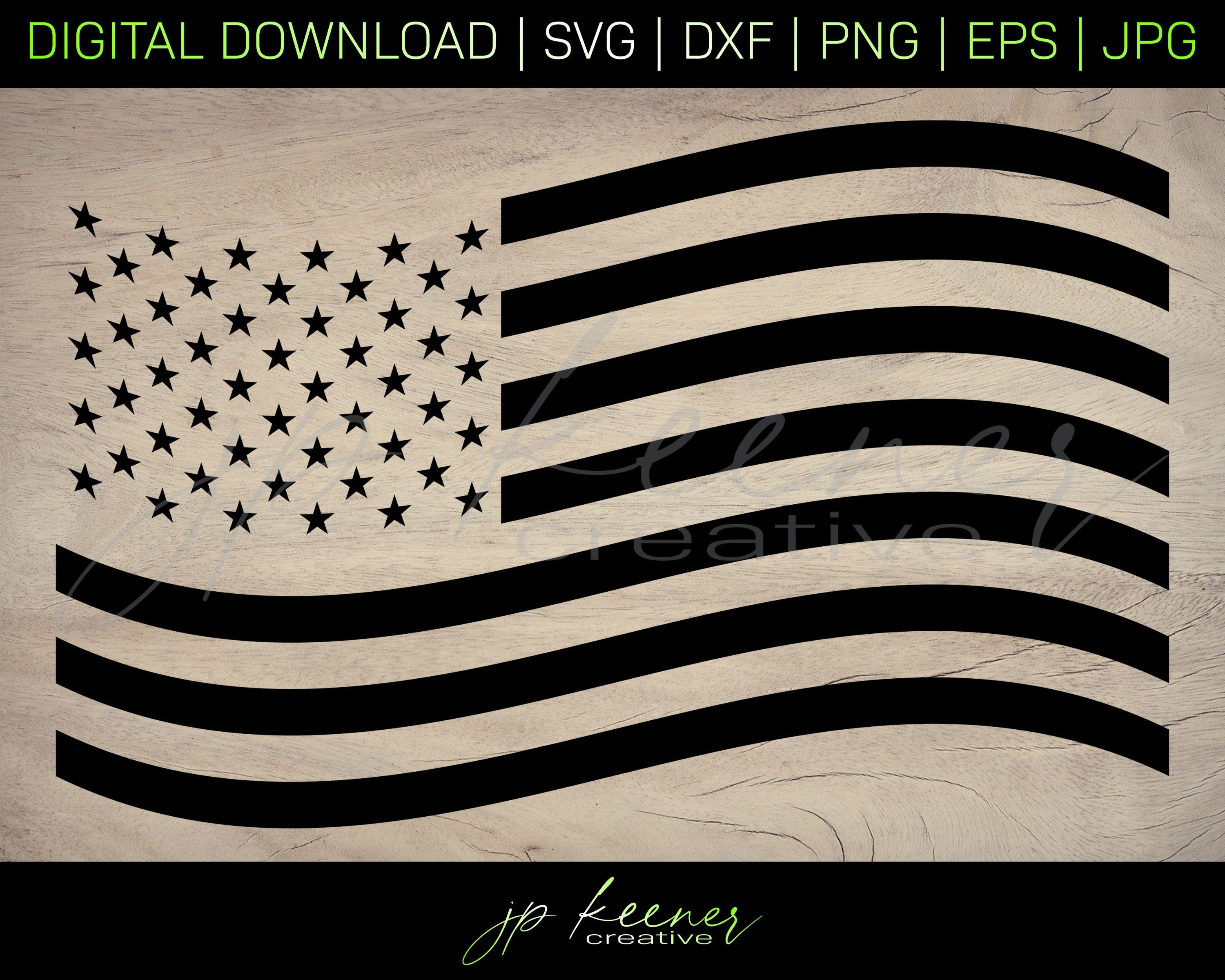 US Flag SVG American Flag Cut Files American Flag DXF - Etsy