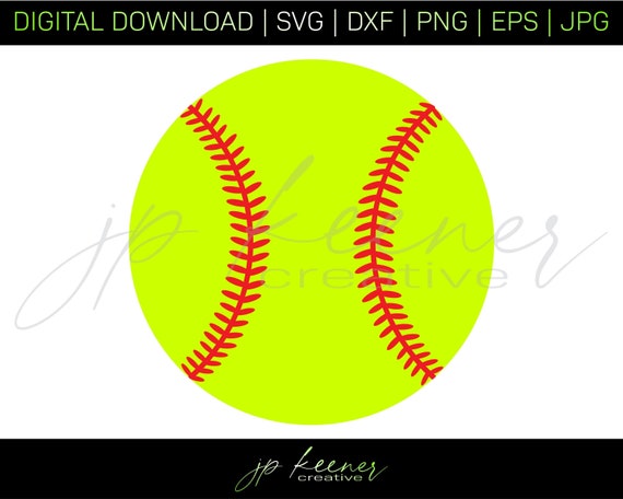 Softball SVG Softball Cut File Softball DXF Cricut - Etsy