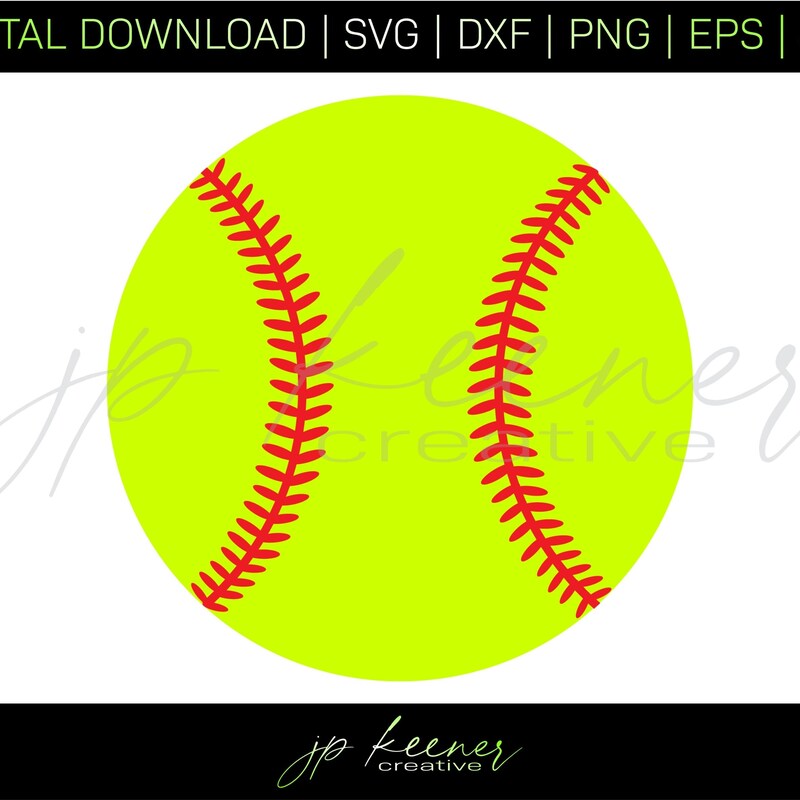 Softball Cut File - Etsy