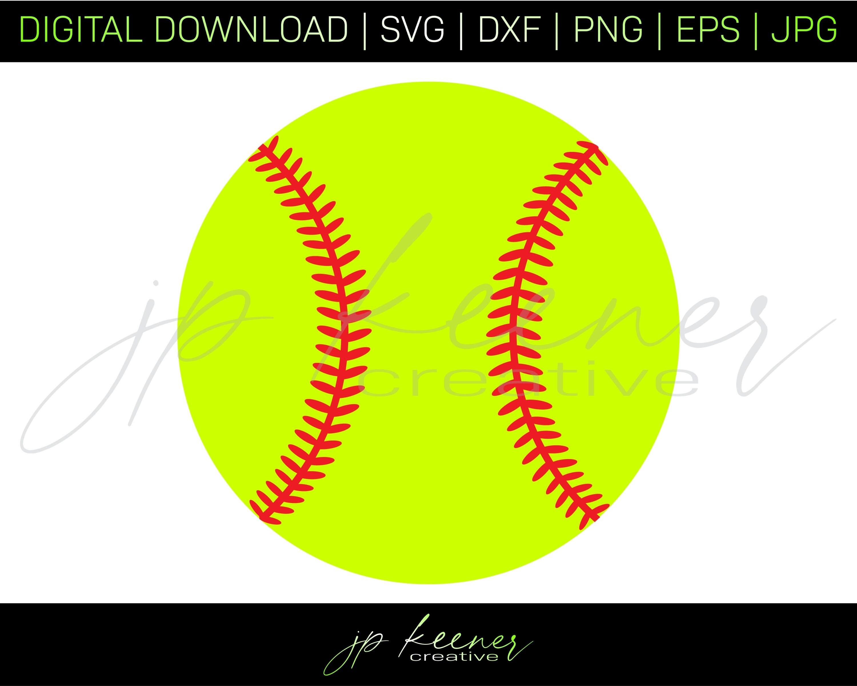 Softball SVG Softball Cut File Softball DXF Cricut - Etsy