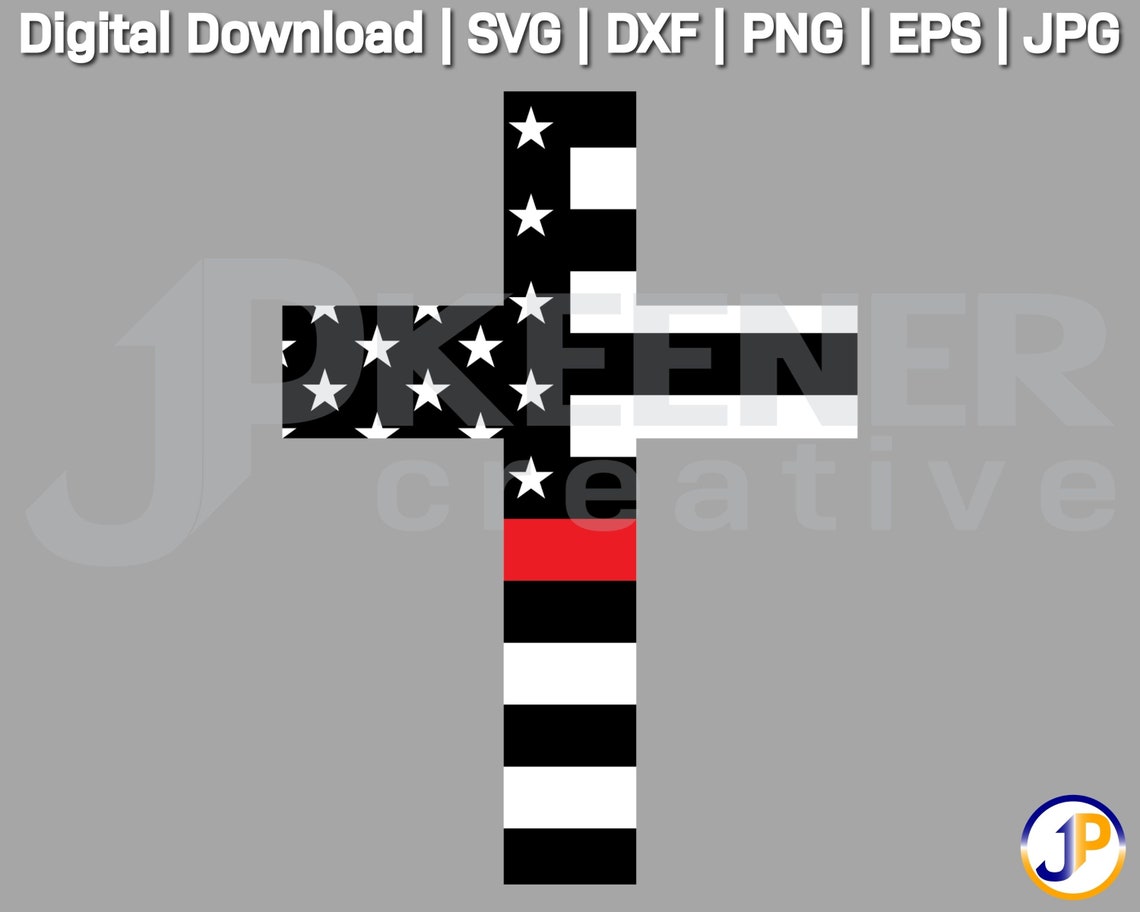 US Flag Firefighter Cross SVG US Flag Firefighter Cross Cut | Etsy
