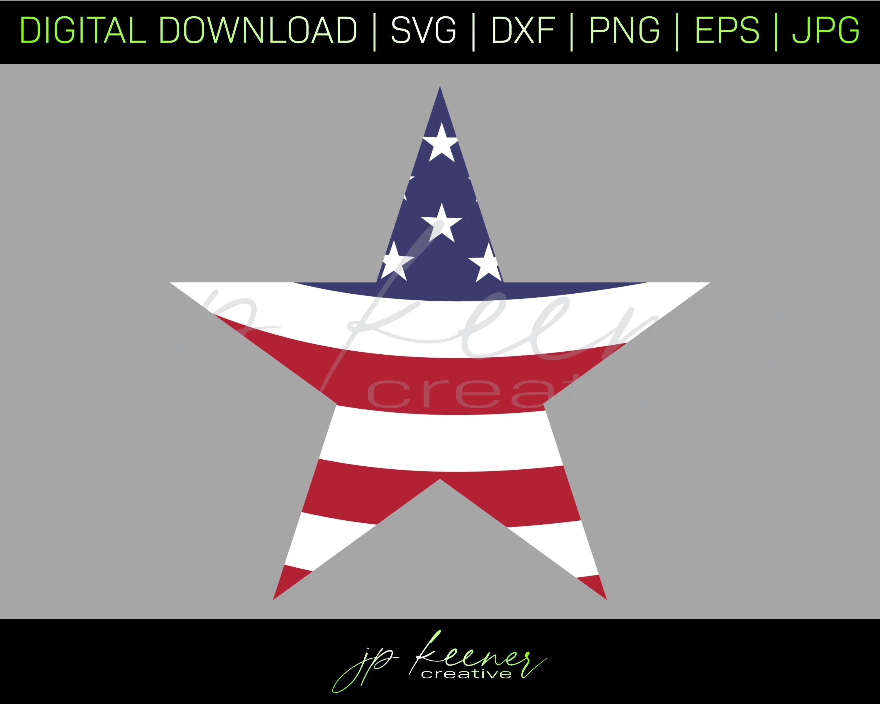 US Flag Star SVG Bundle American Flag Star Cut Files - Etsy