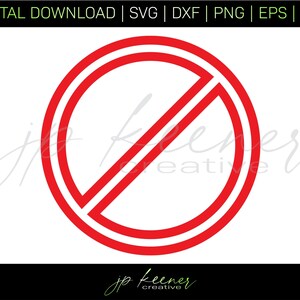 No Symbol SVG Set No Symbol Cut Files No Symbol DXF No Sign SVG Cricut ...