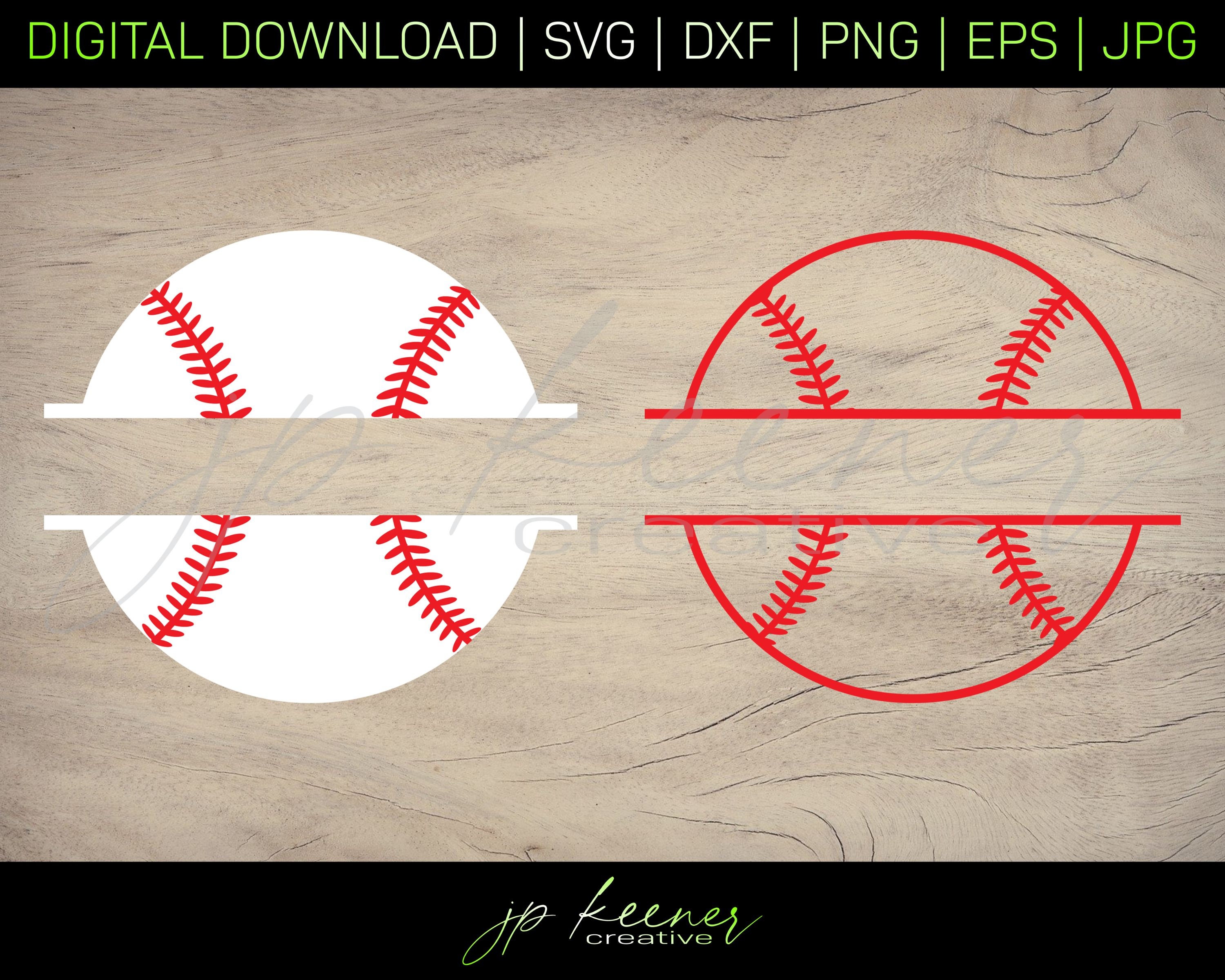 Split Baseball SVG Set Split Baseball Cut Files Split - Etsy