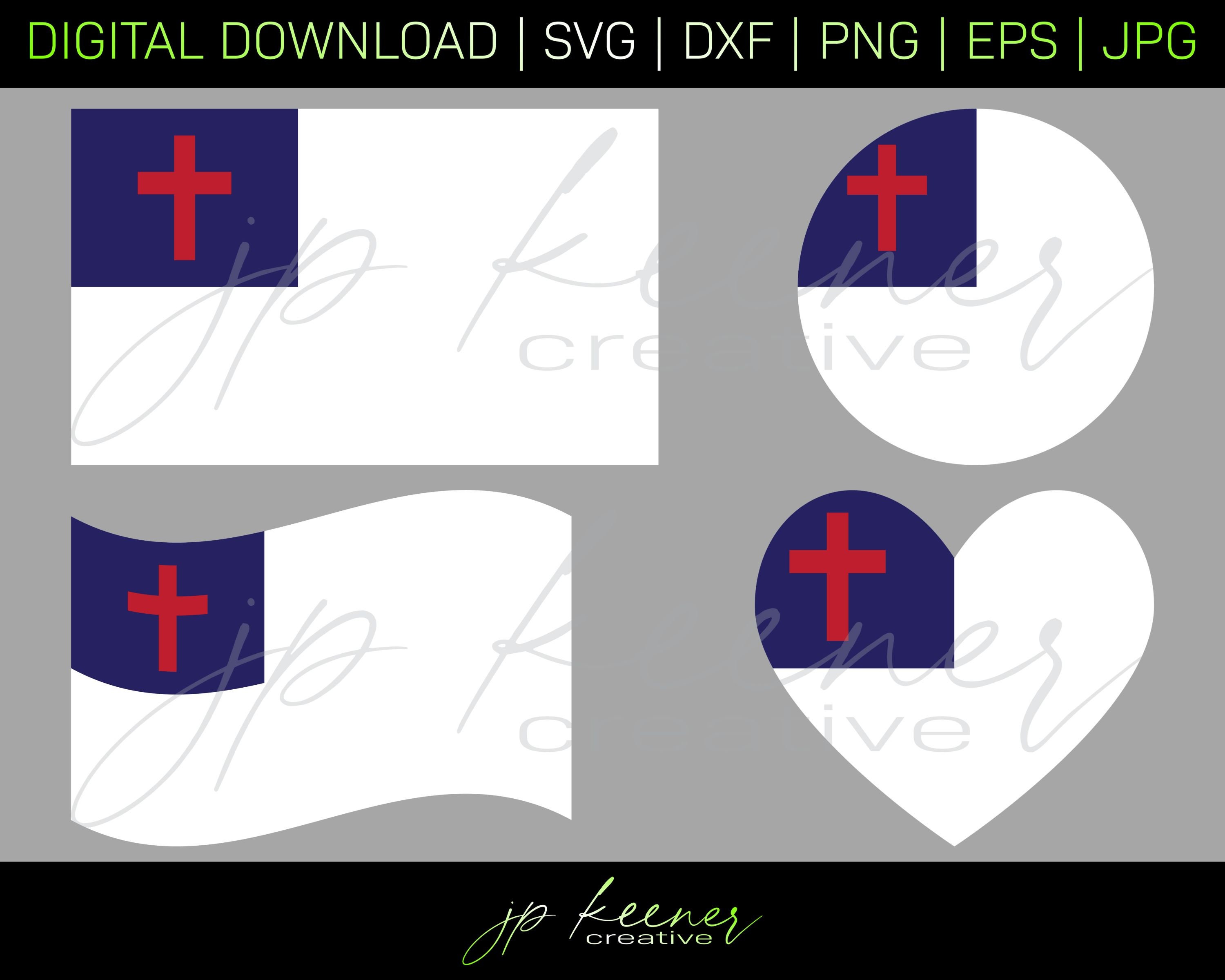 Christian Flag SVG Bundle Christian Flag Cut Files - Etsy