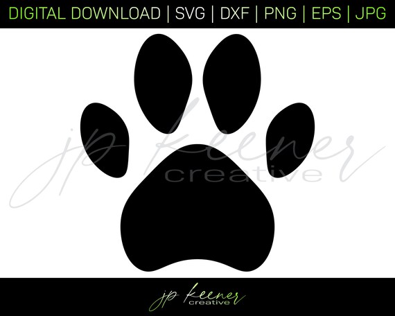 Paw Print SVG Paw Print Cut Files Paw Print DXF Paw - Etsy