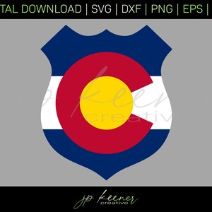 Colorado Flag Police Badge SVG Colorado Police Badge Cut | Etsy
