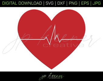 Heartbeat SVG Heartbeat Cut File Cricut Design | Etsy
