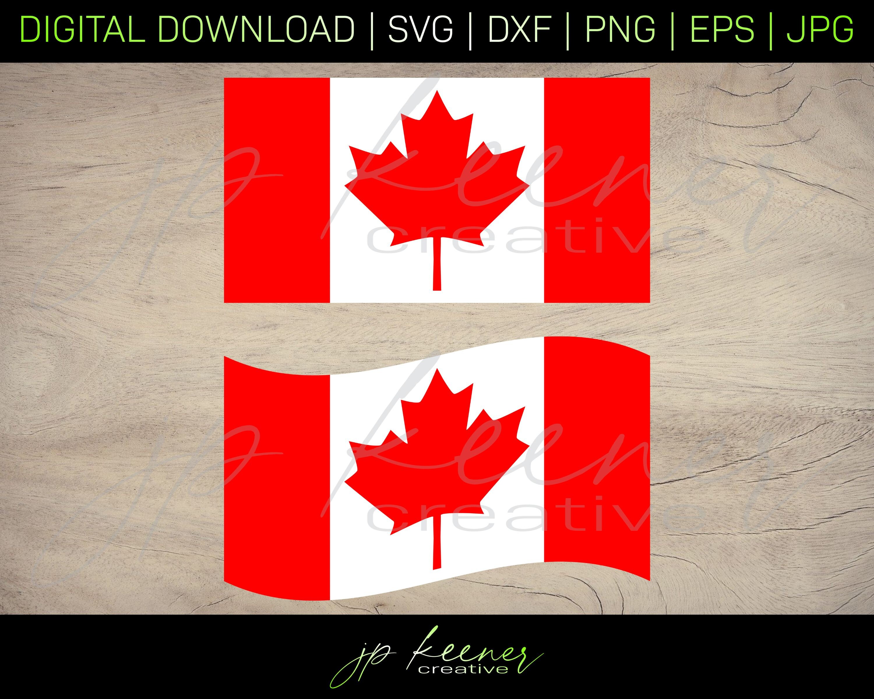 Canada Flag SVG Set Canada Flag Cut Files Canada Flag DXF - Etsy