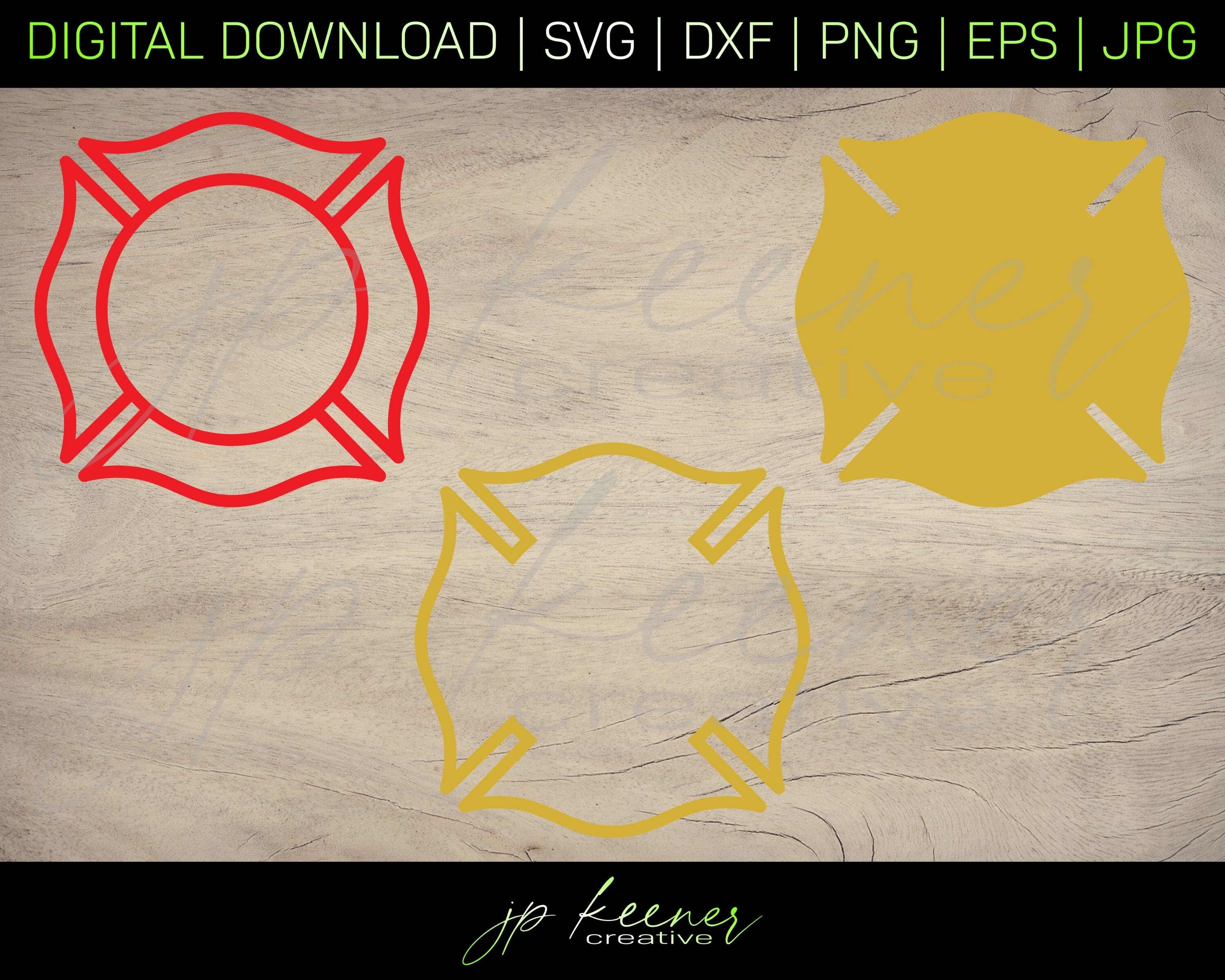 Firefighter Badge SVG Bundle Firefighter Cut Files | Etsy