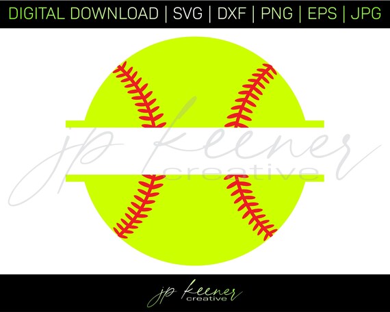 Split Softball SVG Split Softball Cut Files Split Softball - Etsy