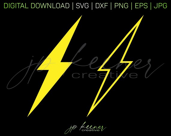 Lightning Bolt SVG Set Lightning Bolt Cut Files Lightning - Etsy