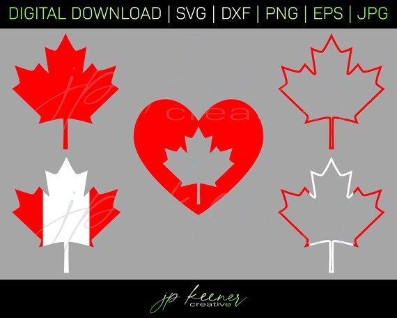 Maple Leaf SVG Bundle Maple Leaf Cut Files Maple Leaf DXF | Etsy Canada
