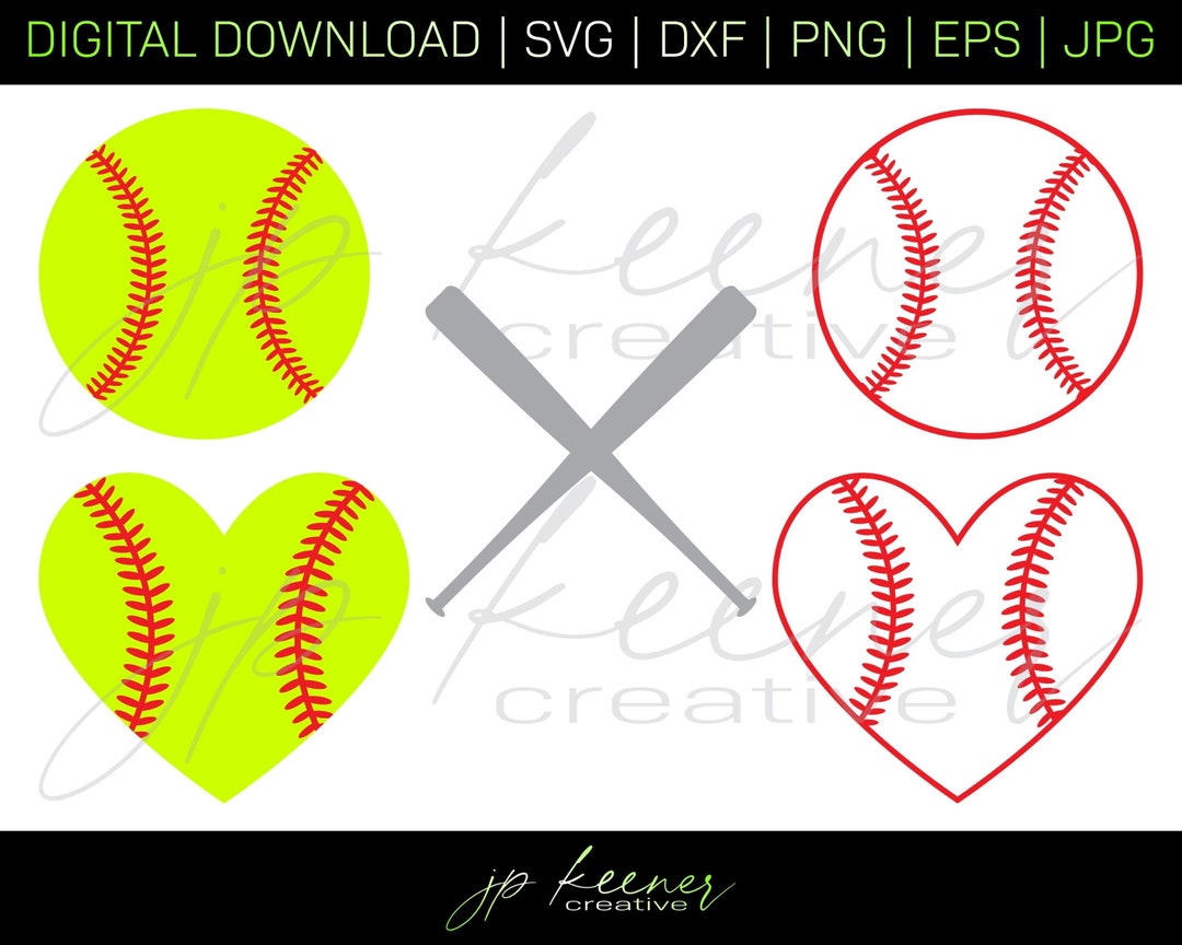 Softball SVG Bundle Softball Cut Files Softball DXF Bundle - Etsy