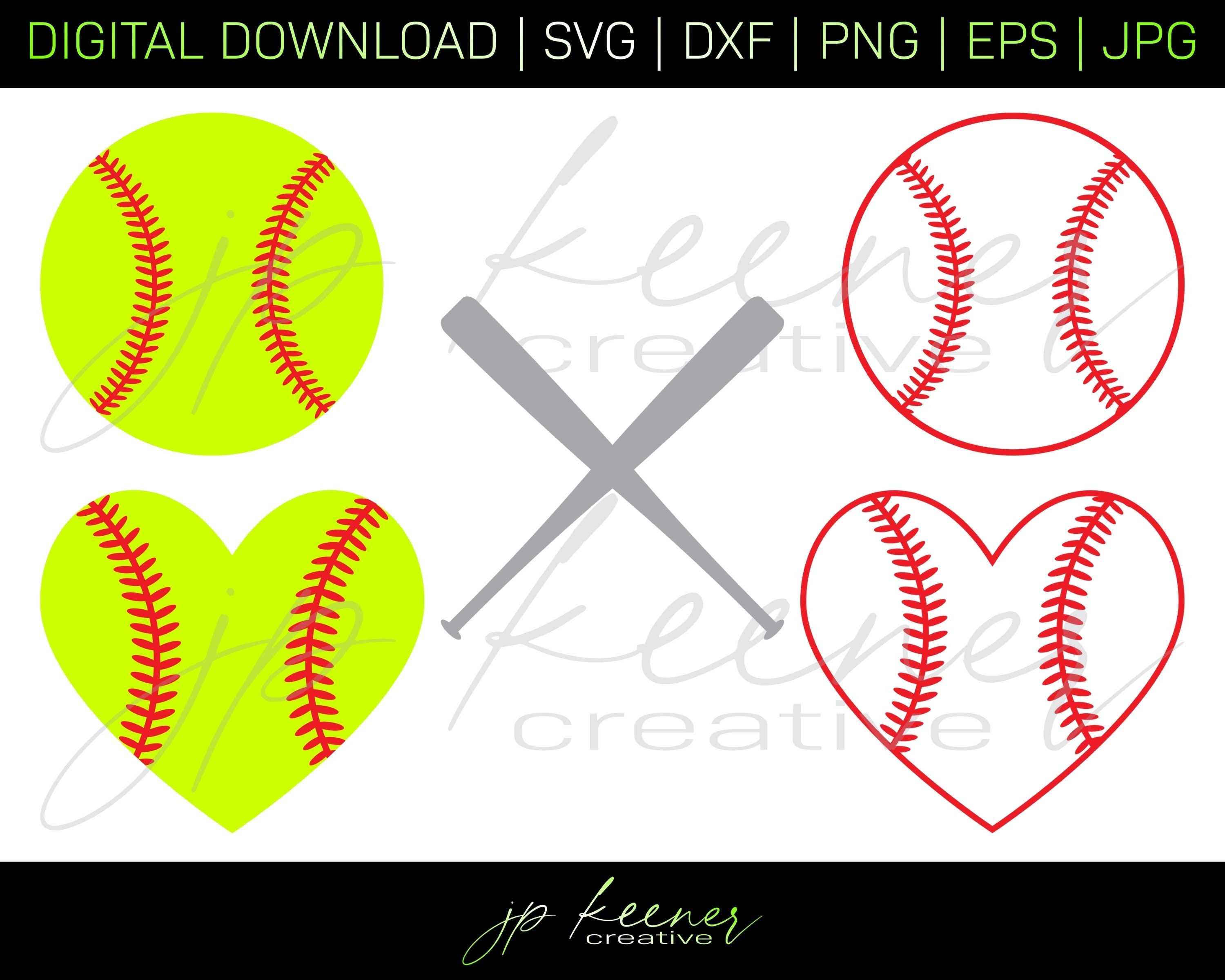 Softball SVG Bundle Softball Cut Files Softball DXF Bundle | Etsy