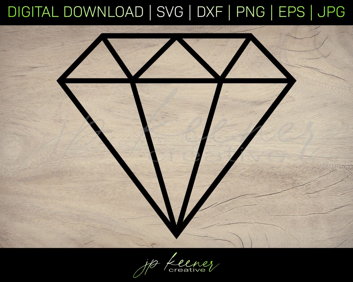 Diamond SVG Diamond Cut Files Diamond DXF Diamond PNG - Etsy