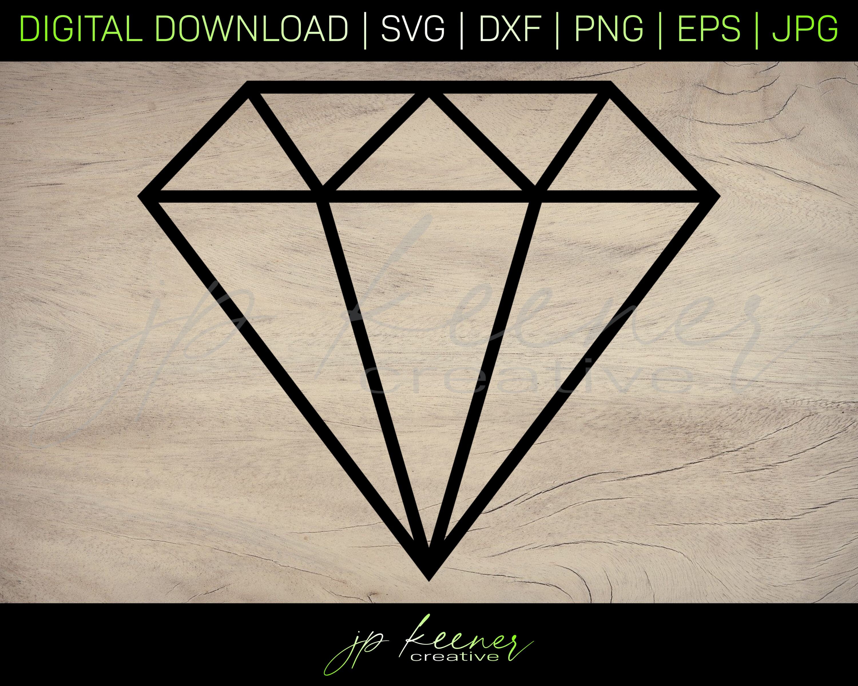 Diamond SVG Diamond Cut Files Diamond DXF Diamond PNG - Etsy