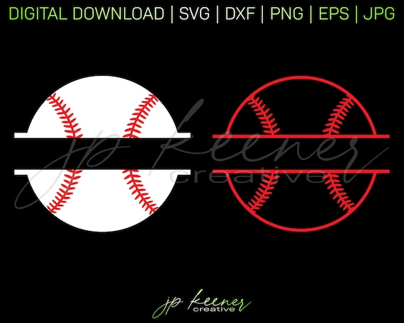 Split Baseball SVG Set Split Baseball Cut Files Split | Etsy