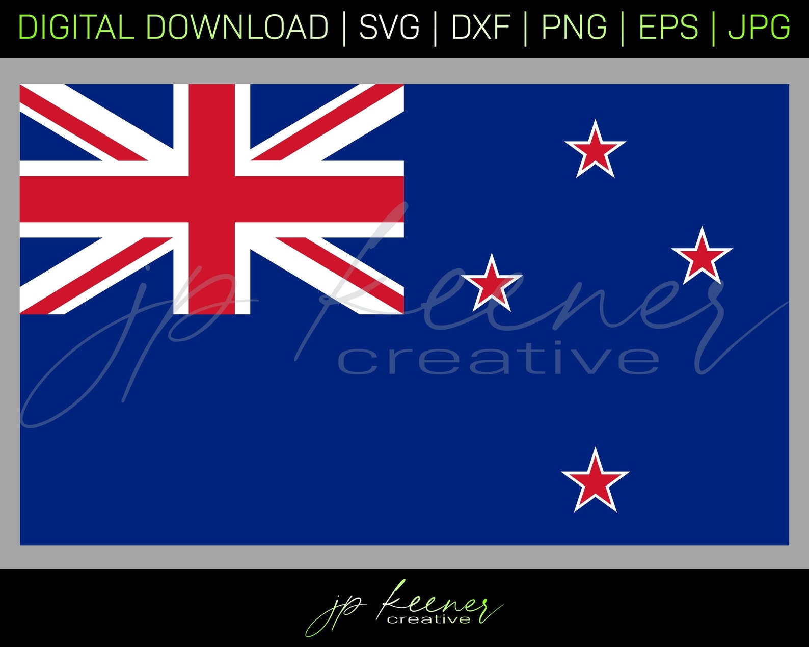 New Zealand Flag SVG Set New Zealand Flag Cut Files New | Etsy