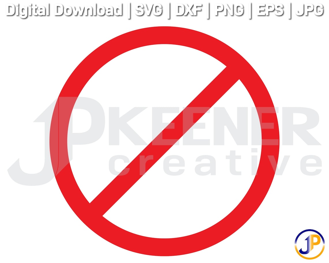 No Symbol SVG No Symbol Cut File No Sign SVG No Sign Cut | Etsy