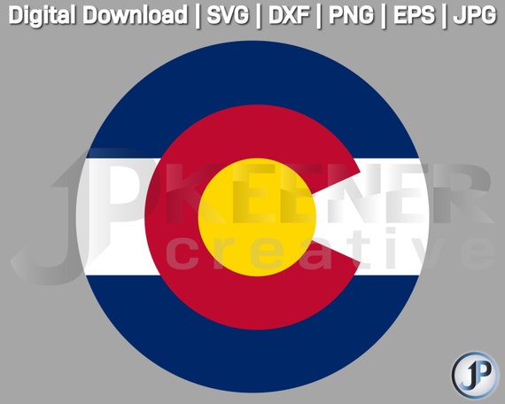 Colorado Flag Circle SVG Colorado Flag Circle Cut File | Etsy