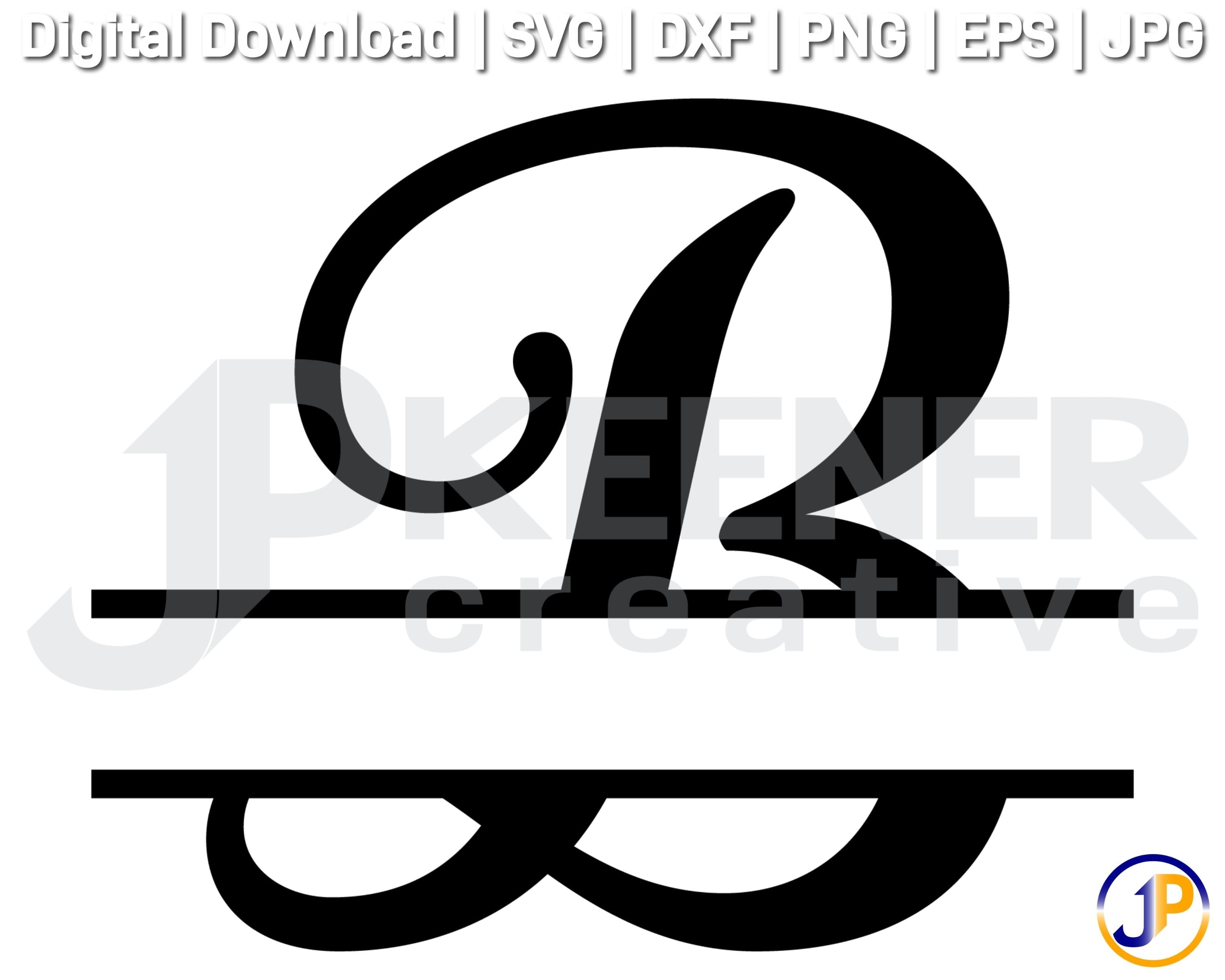 Split Monogram B SVG / Split Monogram | Etsy