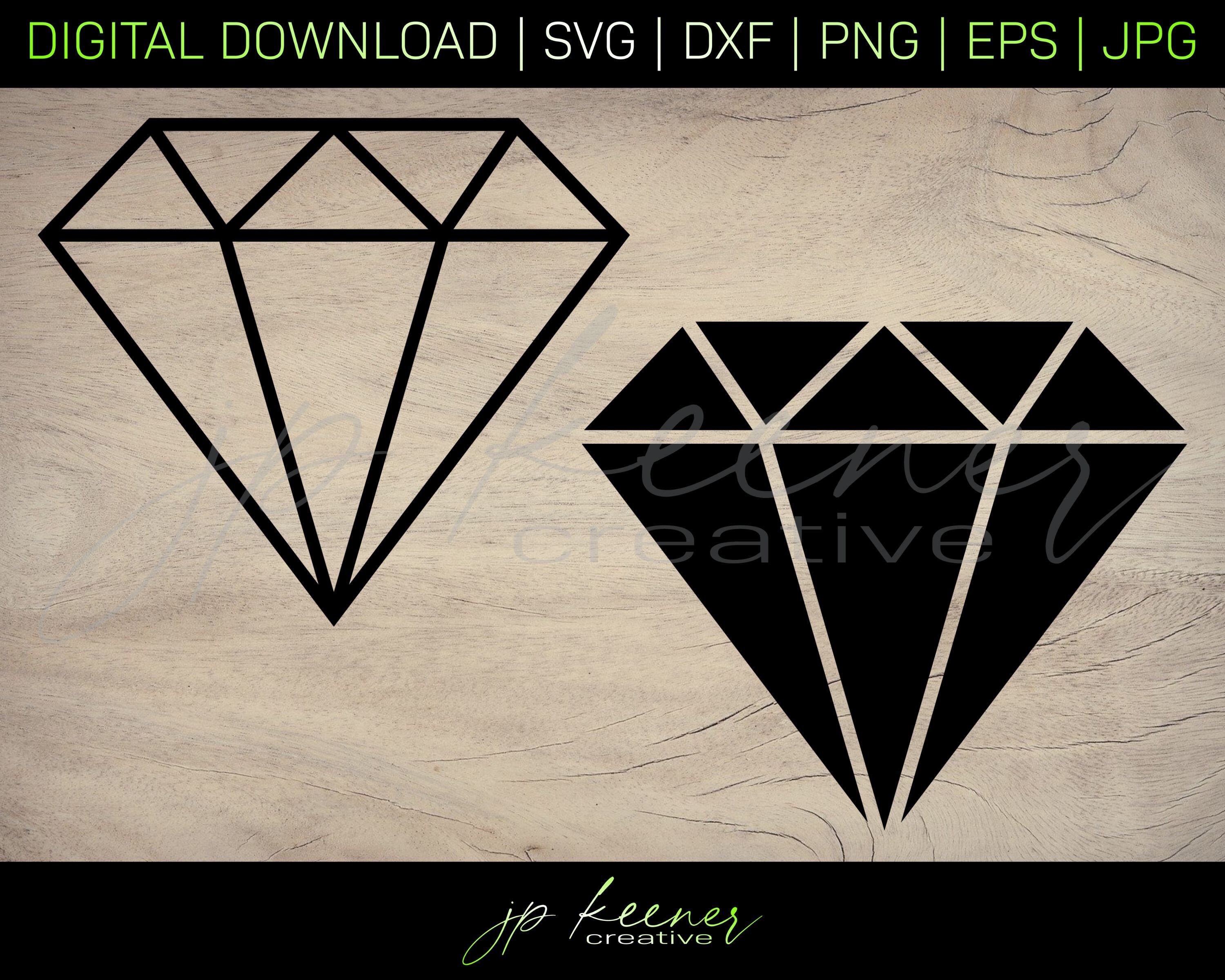 Diamond SVG Set Diamond Cut Files Diamond DXF Diamond - Etsy