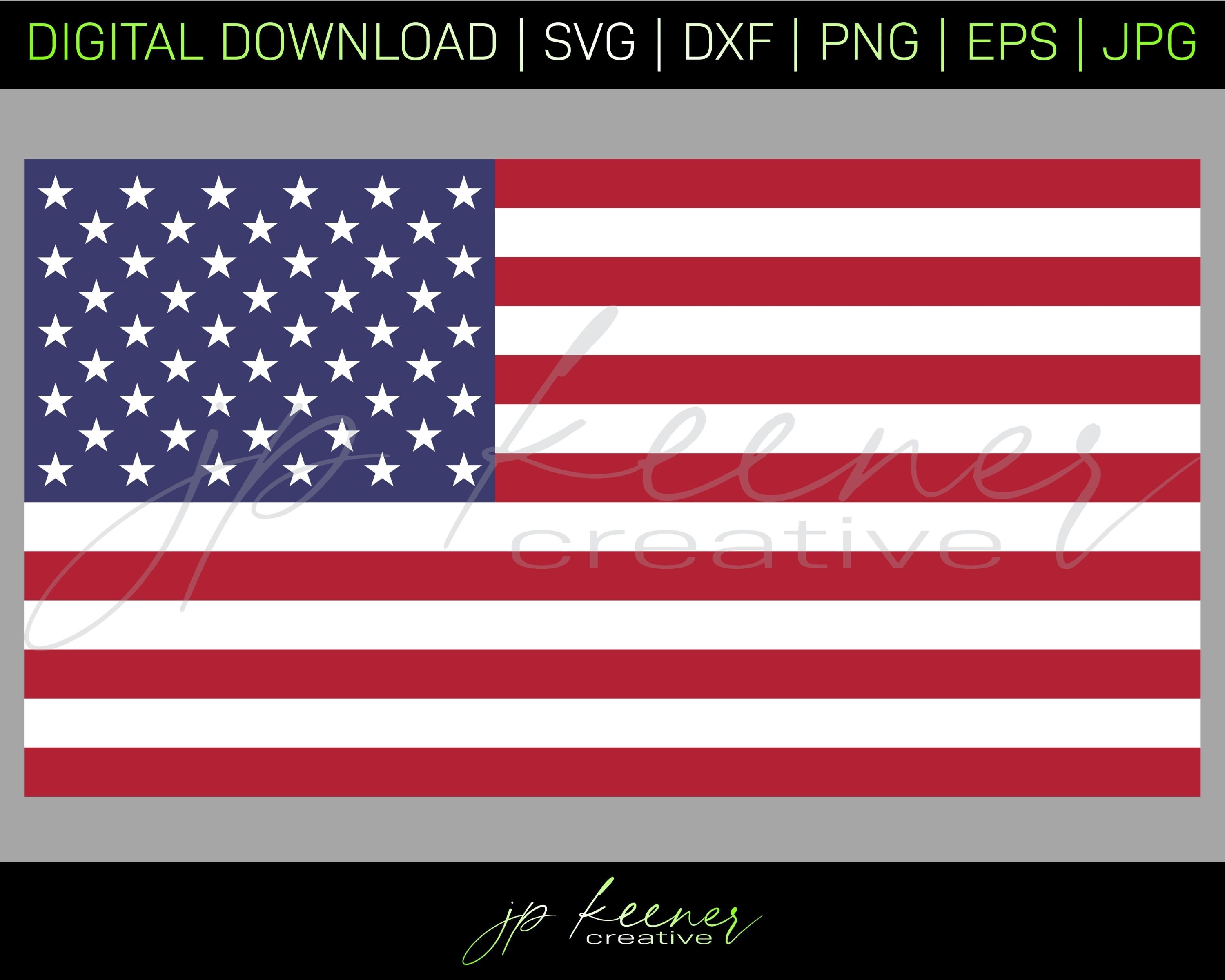 US Flag SVG Set American Flag Cut Files American Flag DXF - Etsy