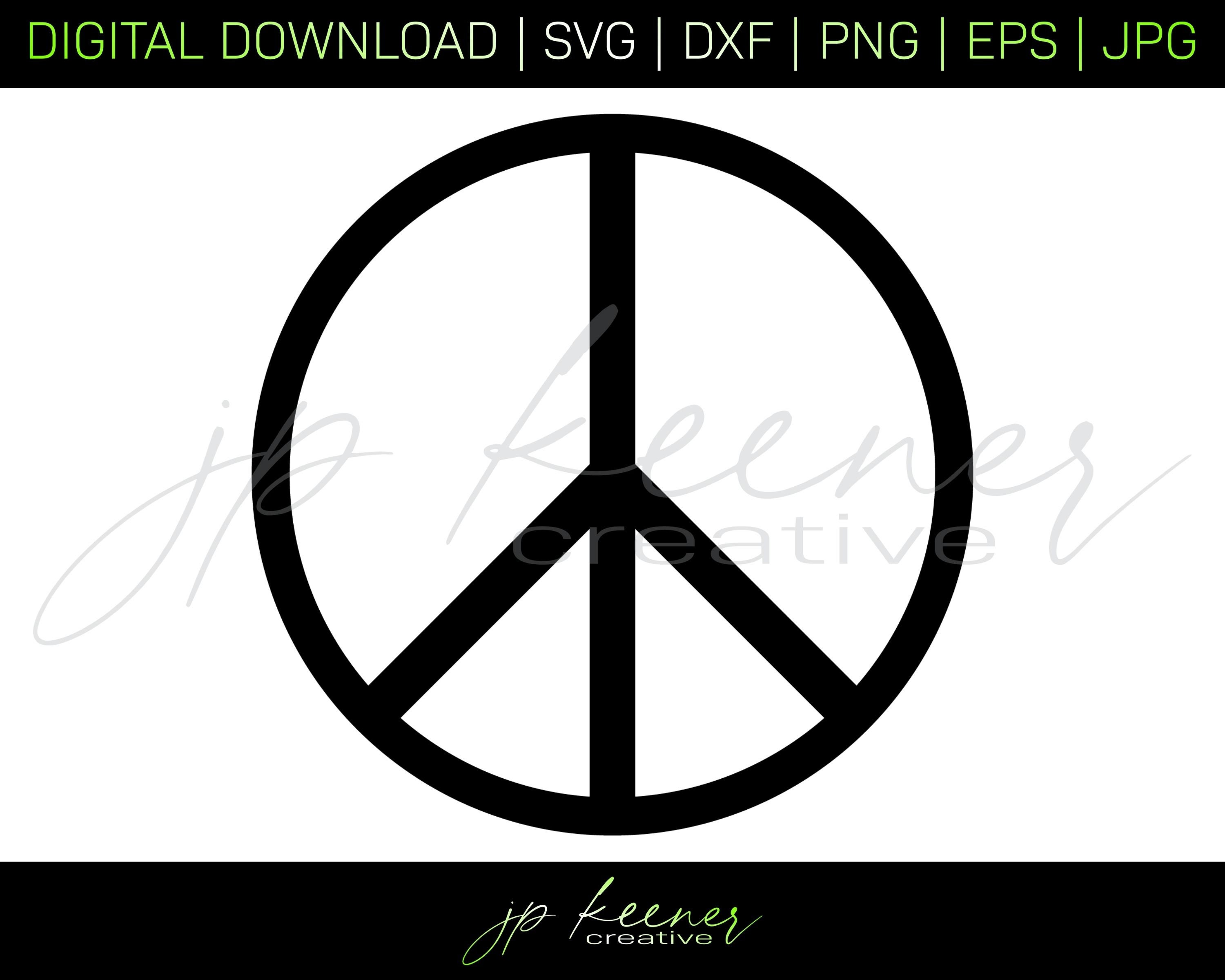 Peace Sign SVG Set Peace Sign Cut Files Peace Sign DXF | Etsy