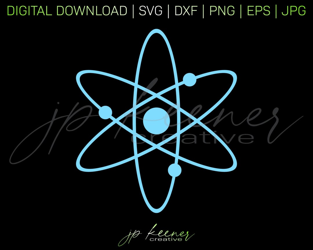 Atom SVG Atom Cut File Cricut Design Silhouette Design Digital Download ...