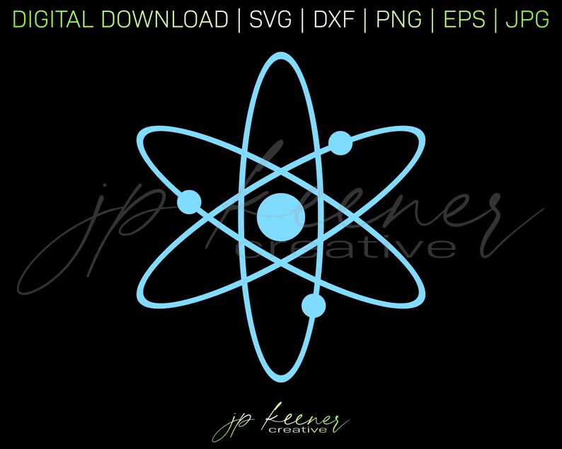 Atom SVG Atom Cut File Cricut Design Silhouette Design | Etsy