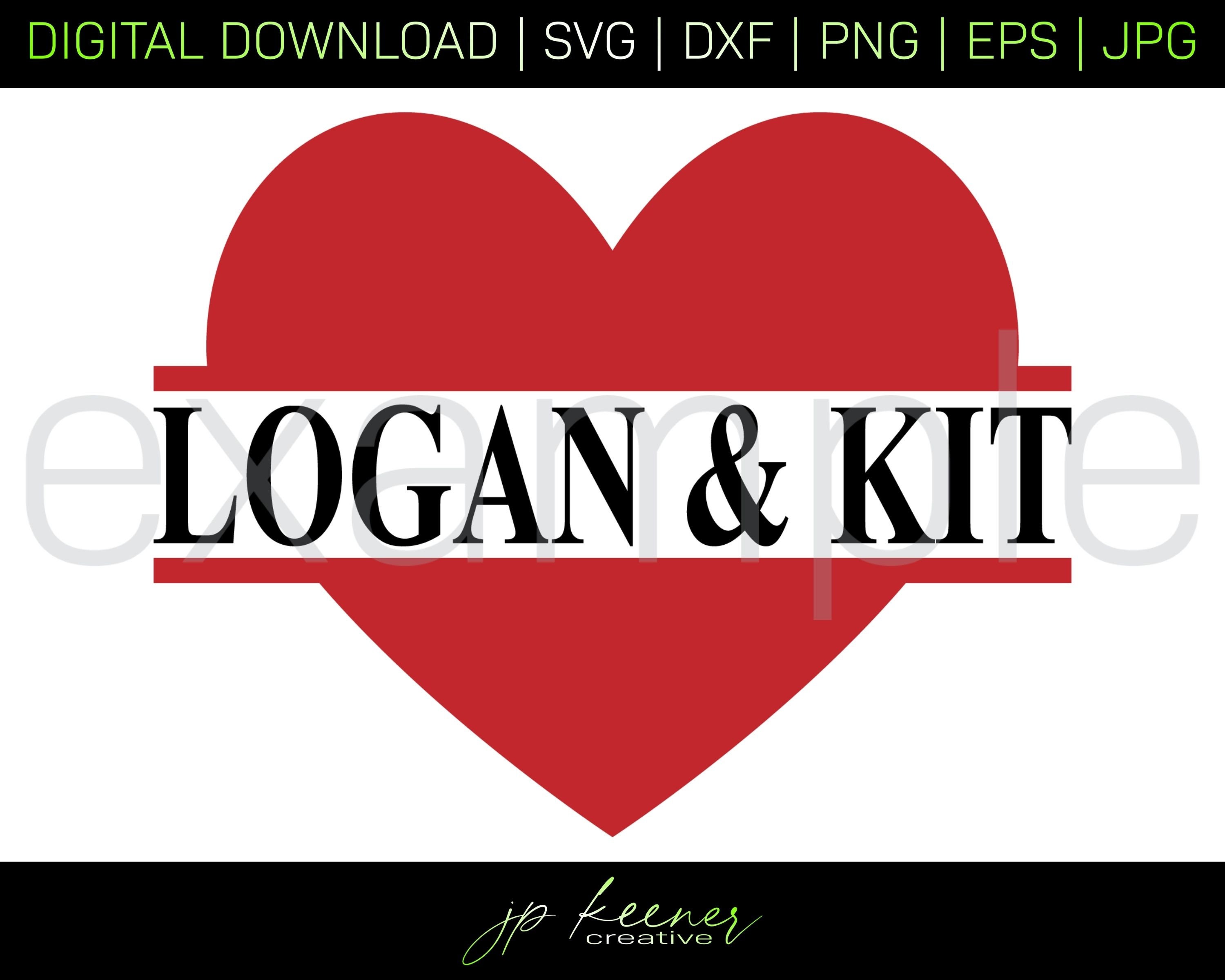 Split Heart SVG Set Split Heart Cut Files Split Heart DXF | Etsy