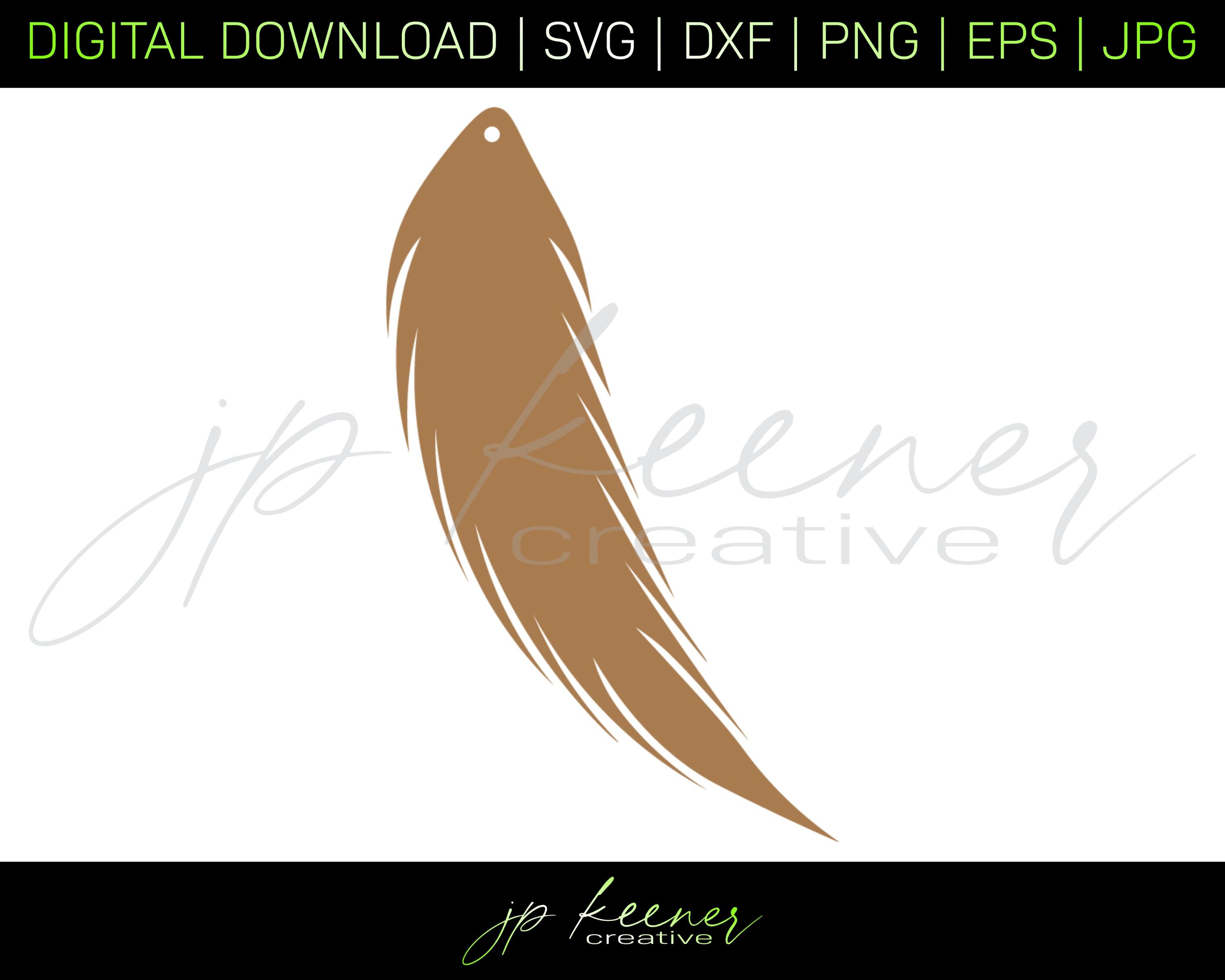 Feather Earring SVG Bundle Feather Earring Cut Files - Etsy