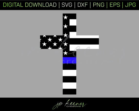 US Flag Police Cross SVG US Flag Police Cross Cut File - Etsy