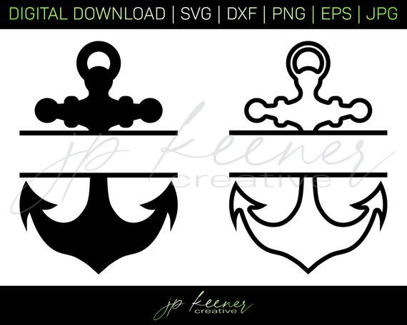 Split Anchor SVG Set Anchor Cut Files Anchor DXF Anchor - Etsy