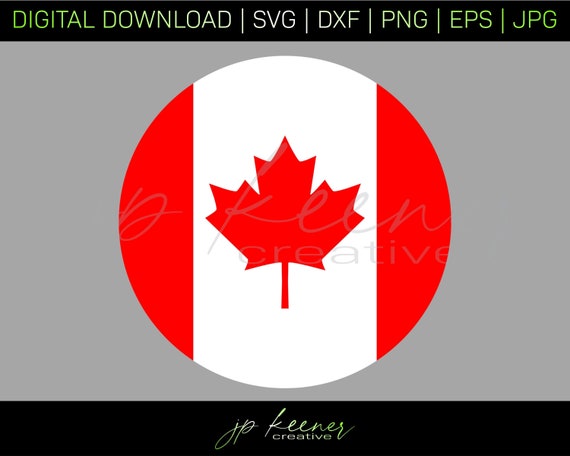 Canada Flag Circle SVG Canada Flag Circle Cut File Cricut | Etsy