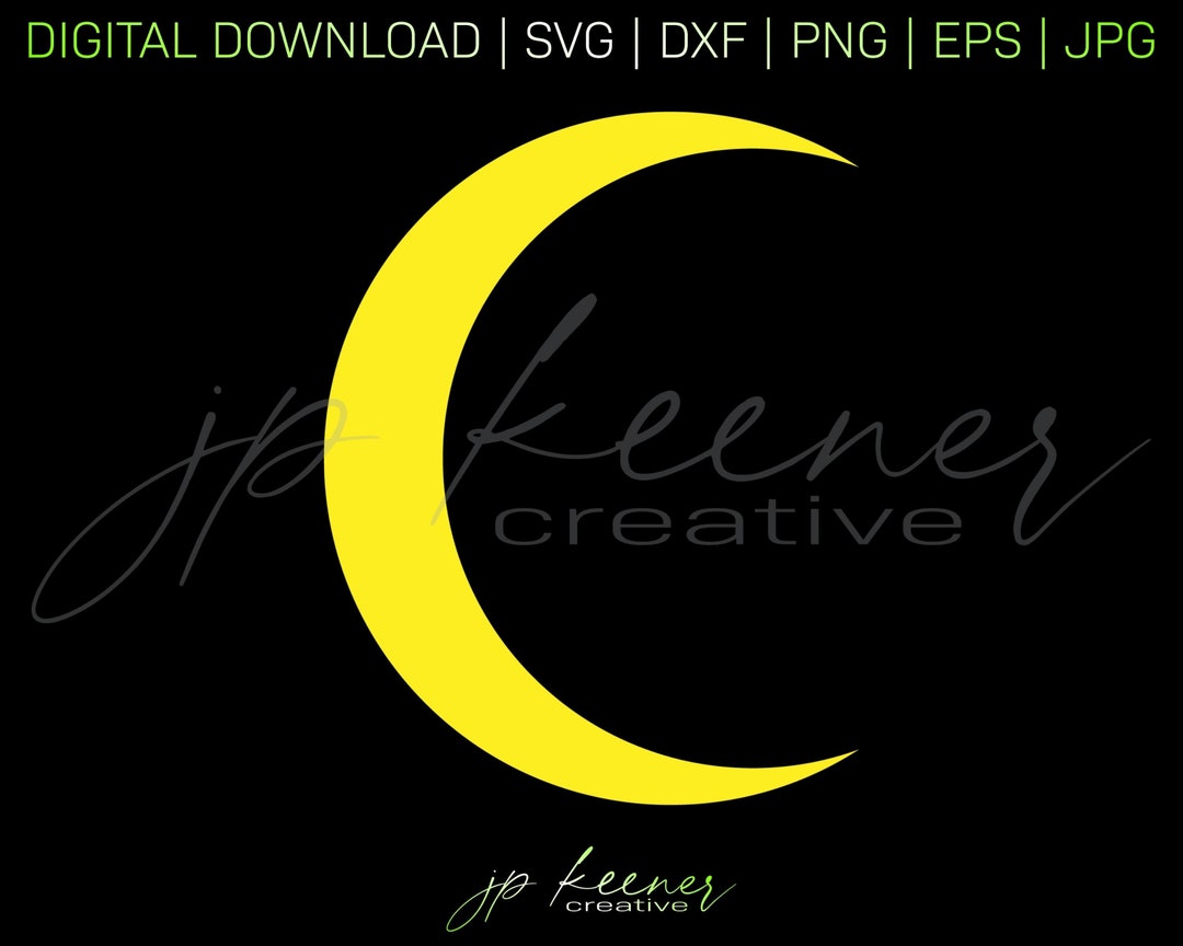 Crescent Moon SVG Crescent Moon Cut Files Moon DXF Cricut Design ...