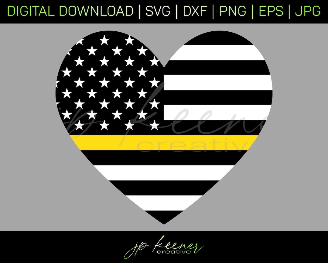 US Flag Dispatcher Heart SVG American Flag Cut Files Dispatcher Flag ...