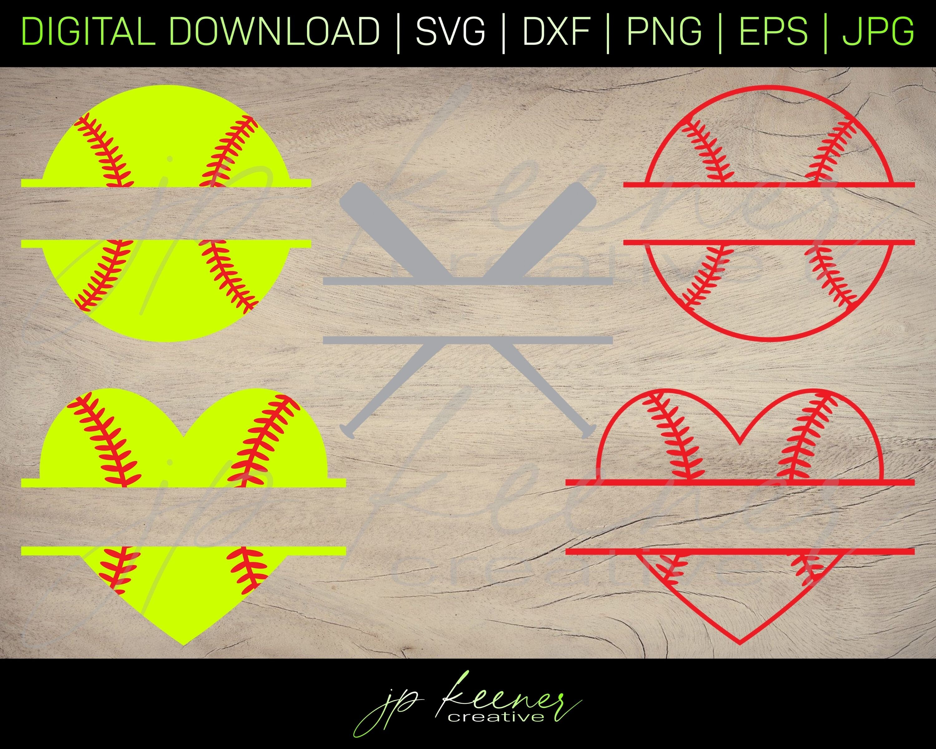 Split Softball SVG Bundle Split Softball Cut Files Split - Etsy