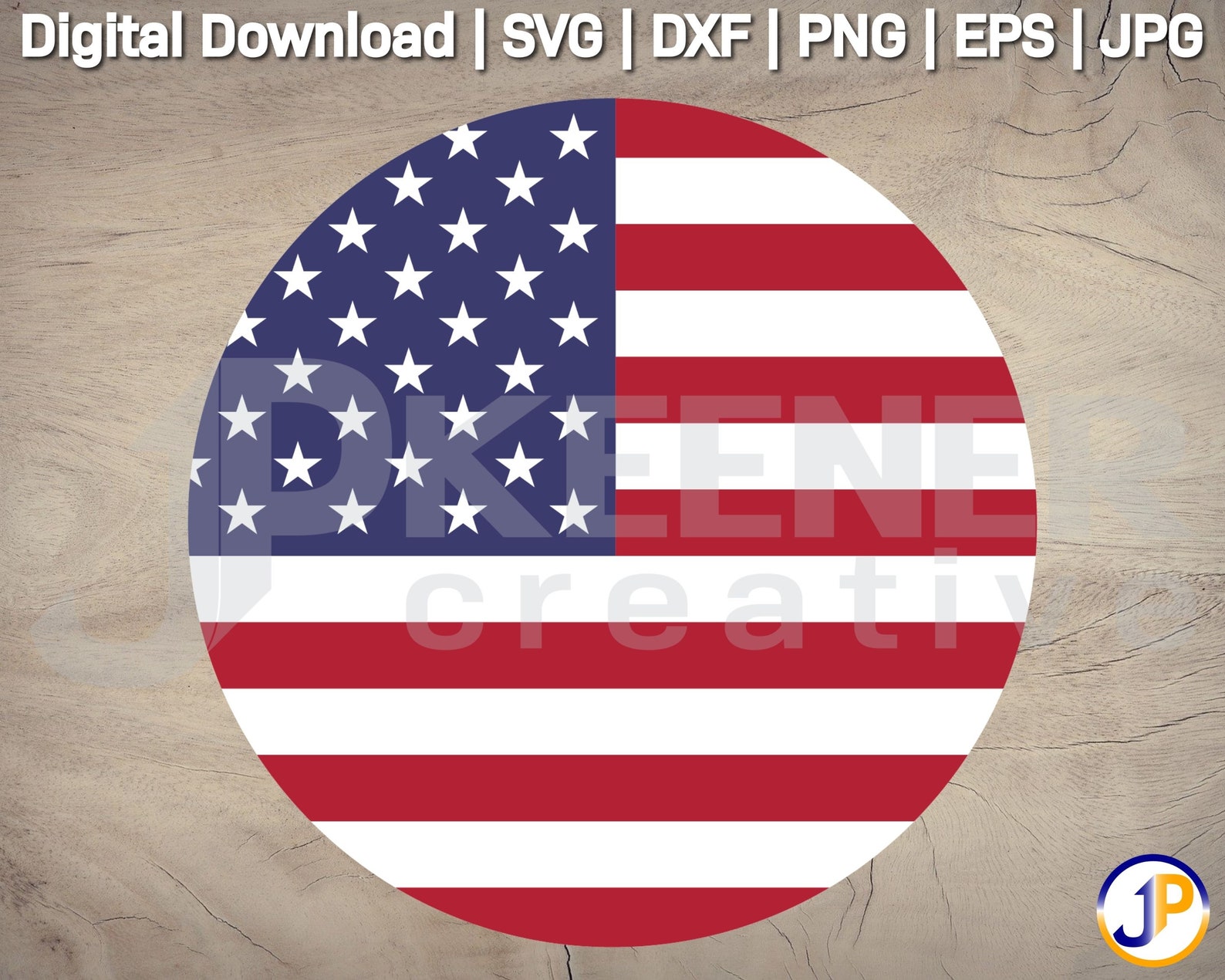 US Flag Circle SVG US Flag Circle Cut File American Flag | Etsy