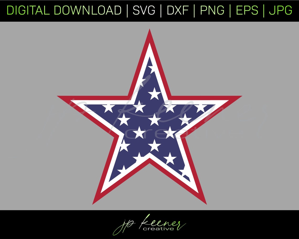 US Flag Star SVG Bundle American Flag Star Cut Files | Etsy
