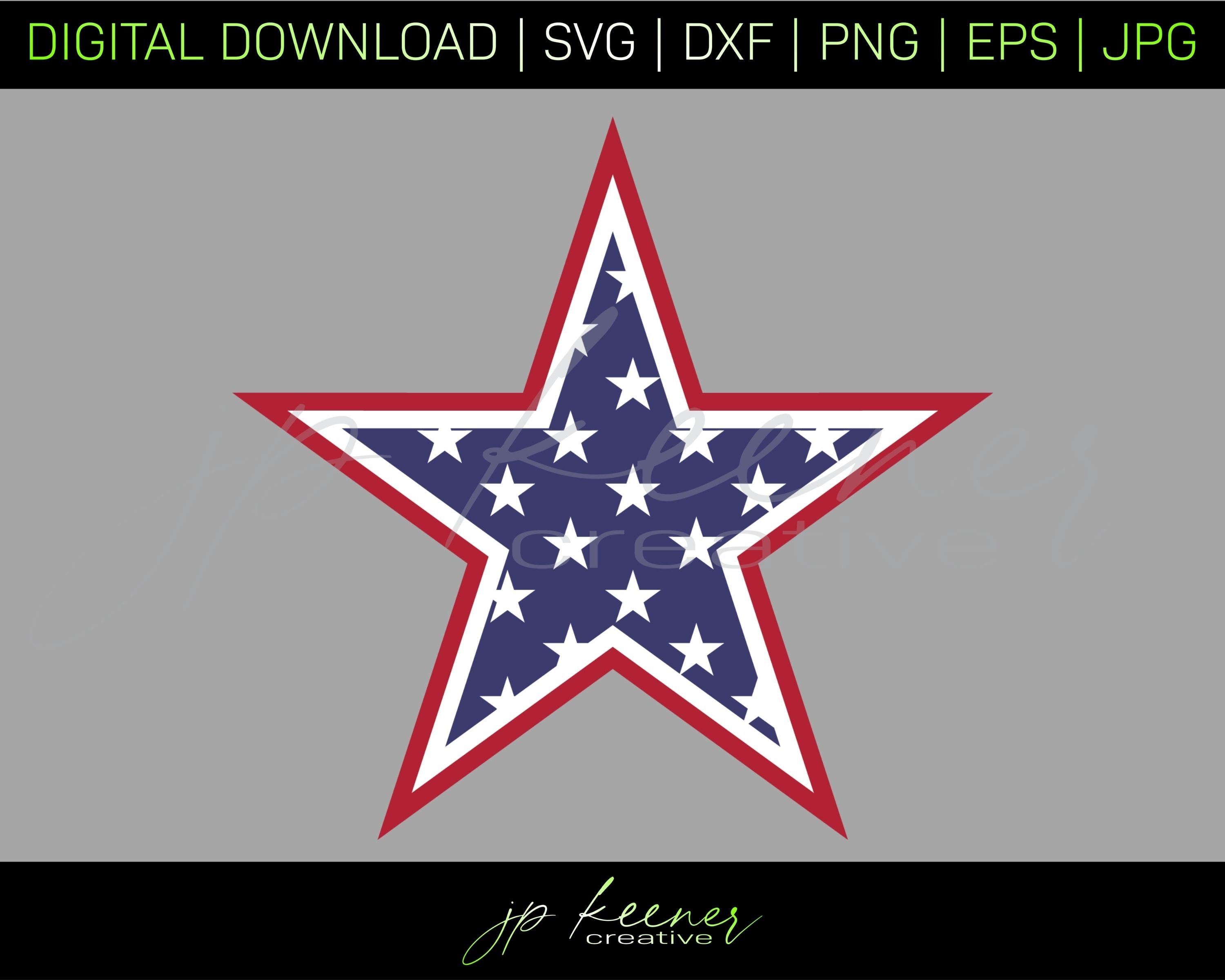 US Flag Star SVG Bundle American Flag Star Cut Files - Etsy